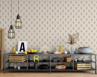 Art deco wallpaper | Etsy