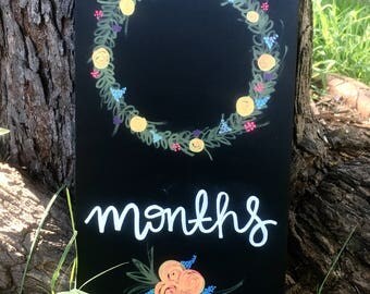 Baby month signs | Etsy