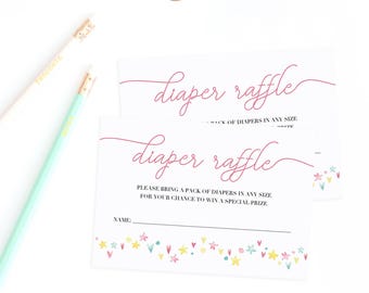 Printable DIY Safari Baby Shower Diaper Raffle Invitation