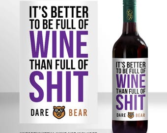 Funny wine labels | Etsy