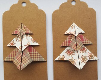 PAPYRUS Origami Christmas Tree Topper Gold Star Classic