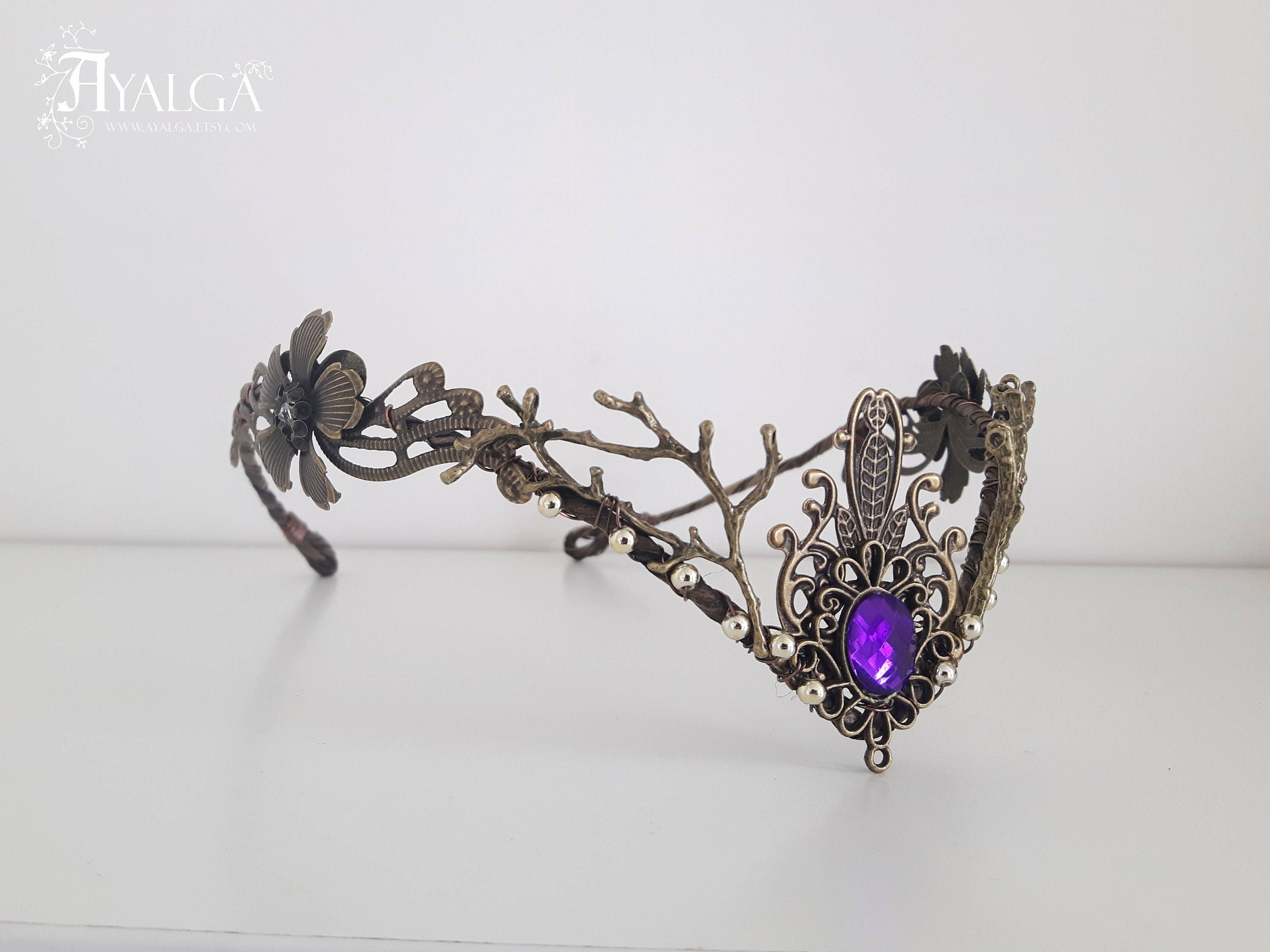 Woodland elf tiara elven headpiece fairy crown