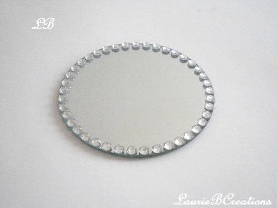 ROUND BLING MIRROR Centerpiece/Candleholder-Decorative Mirror