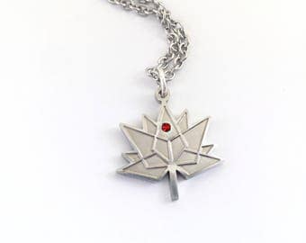 Maple Leaf Necklace Small Canada Charm Jewelry 925