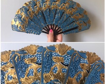 Paper hand fan | Etsy