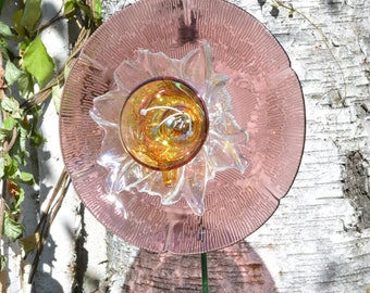 Glass garden art | Etsy