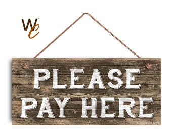 Pay here sign | Etsy