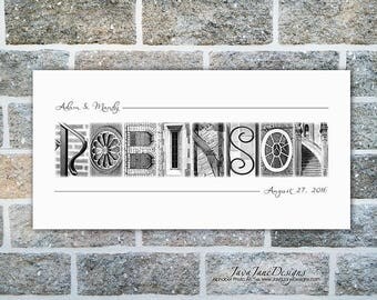 5x7 Alphabet Letter Print Choose Your Own Black and White