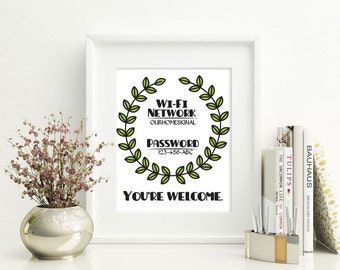 Wifi password | Etsy