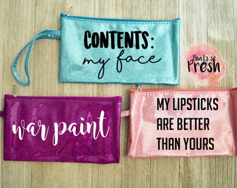 Funny makeup bag | Etsy