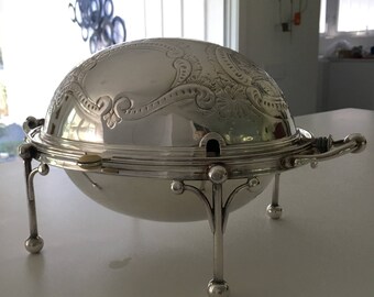 Silver warming dish | Etsy