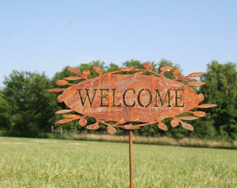 Outdoor welcome sign | Etsy