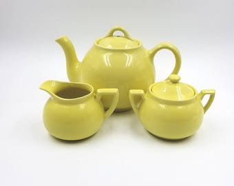 Yellow tea set | Etsy