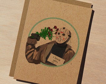 Jason voorhees card | Etsy