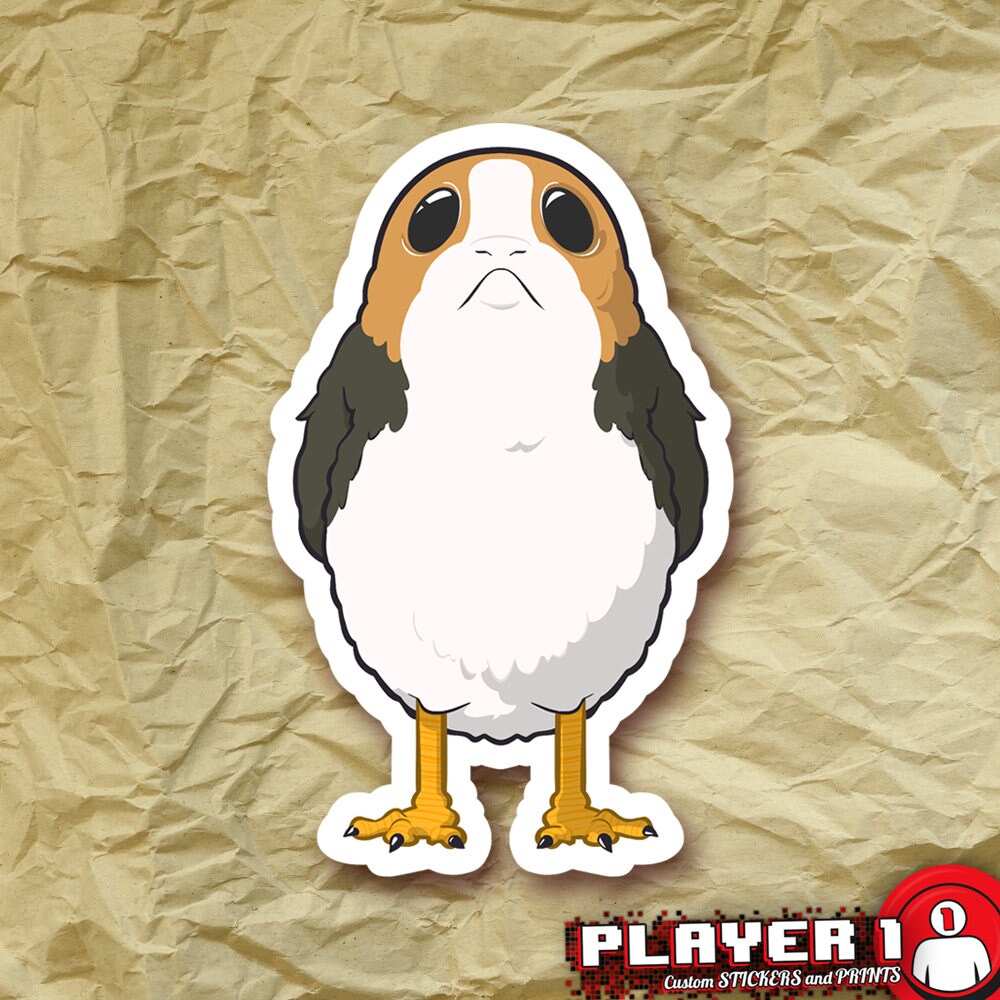 Porg Star Wars Sticker from Player1Stickers on Etsy Studio