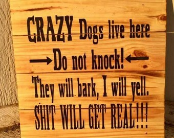 Barking dog sign | Etsy