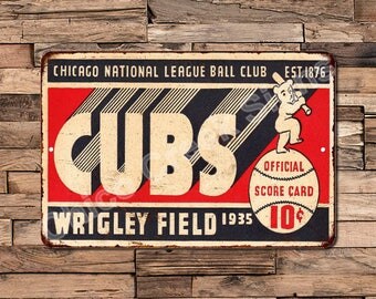 Metal cubs sign | Etsy
