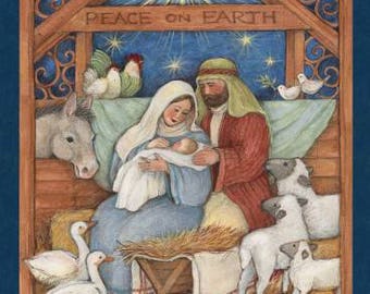 Nativity fabric | Etsy