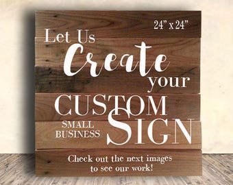 Wood business sign | Etsy