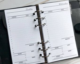 PRINTED day on one page Daily planner insert Printed do1p