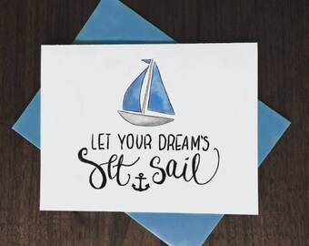 Sailboat card | Etsy