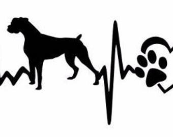 Boxer decal | Etsy