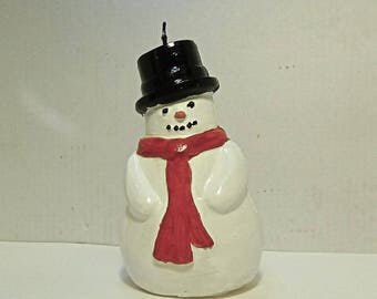 Snowman candle | Etsy