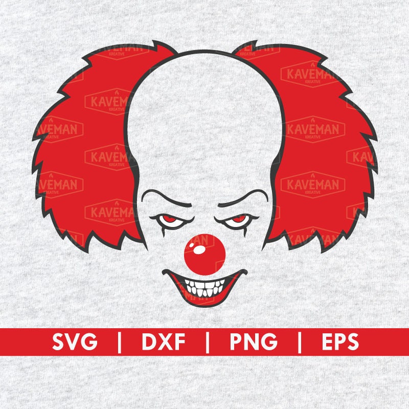 Pennywise The Clown It Movie SVG DXF Silhouette Cameo Cricut