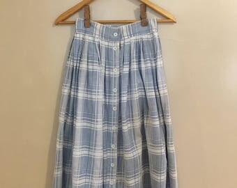 Blue plaid skirt | Etsy