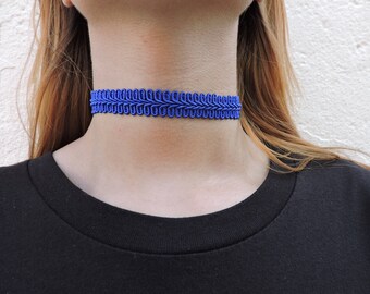 Blue choker | Etsy