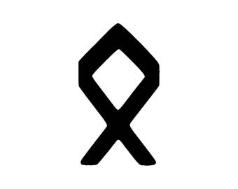 OTHALA Rune Ring sterling silver twigs Heritage Ancestral