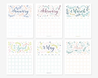 Colorful calendar | Etsy