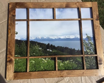 Rustic window frame | Etsy