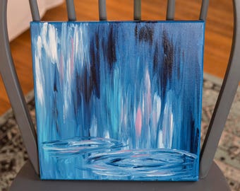 Raindrops painting | Etsy