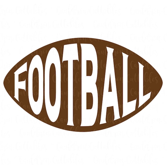 Football Cutout SVG File Football Word Clipart Sports DXF