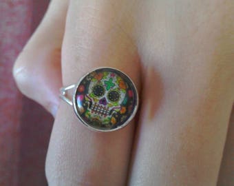 Silver skull ring | Etsy