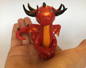 Baby dragon figurine | Etsy