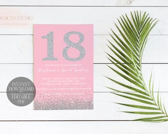 18th birthday invite | Etsy