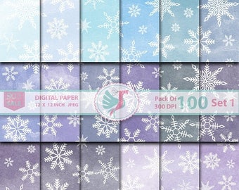 Snowflake watercolor | Etsy