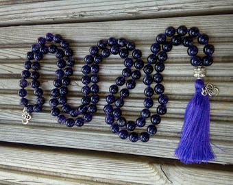 Dream Lace Amethyst Japa Mala 108 Beads