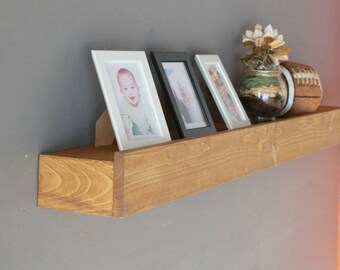 Wood floating shelf | Etsy