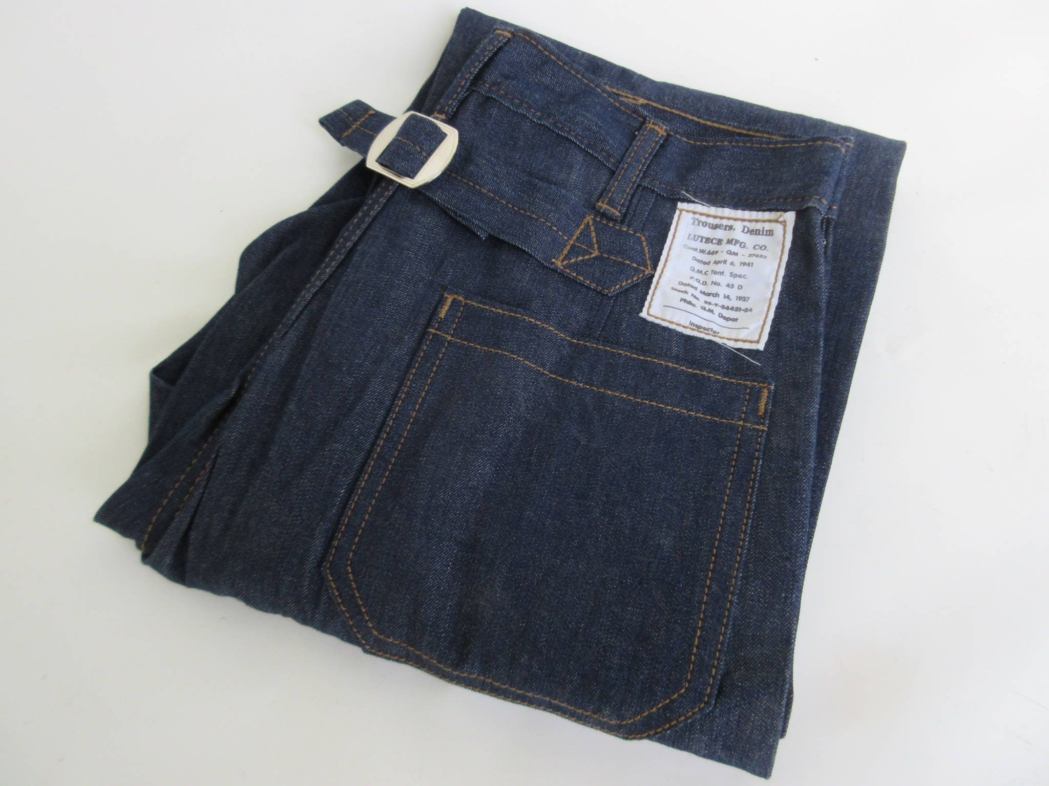 Quartermaster Lutece Mfg Co denim jeans 40s women M1944
