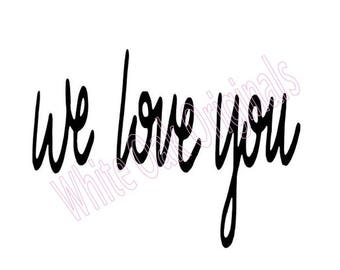 We love you print | Etsy