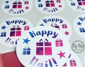 Happy mail stickers | Etsy