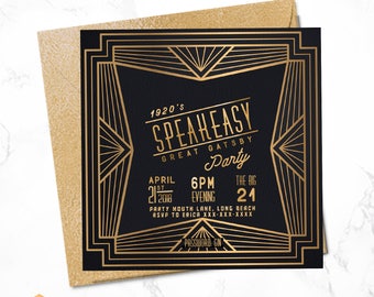 1920s invitations | Etsy