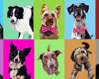 DIGITAL PORTRAIT Custom Pet Portraits Dog Portraits and