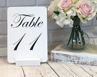 Table number holders | Etsy