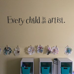 Every Child is an Artist Wall Decal Children Artwork Display