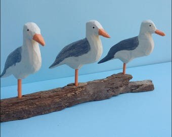 Seagull carving | Etsy
