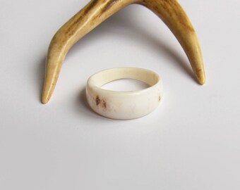 Elk antler ring | Etsy